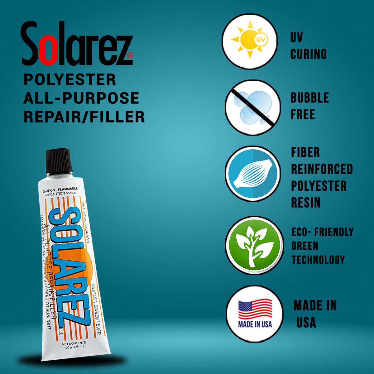Solarez Polyester All-Purpose 3.5 oz Tube